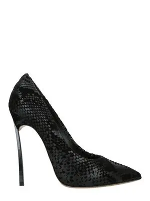 Casadei Snake-effect Blade Kitana Stiletto Pumps - Black