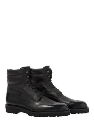 John Lobb Leather Lace-up Boots - Black