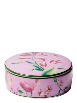 GINORI 1735 Florenza Floral Porcelain Container - Pink