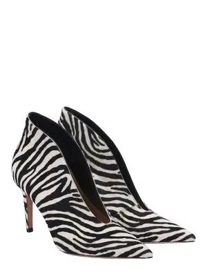 GIANVITO ROSSI Vania Zebra-print Calf Hair Pumps - Multicoloured