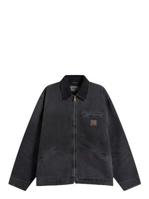 Carhartt Work In Progress Og Detroit Destroy Wash Jacket - Black