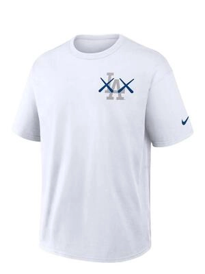 KAWS Nike Mlb Fanatics Fest Elevated Max 90 Los Angeles Dodgers Tee Shirt - White