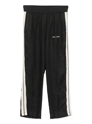 Palm Angels Classic Logo Linen Track Pants - Anthracite