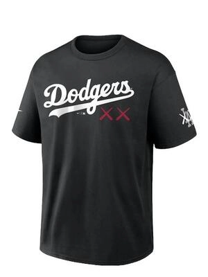 KAWS Short Sleeve Nn Max 90 Los Angeles Dodgers Tee Shirt - Black