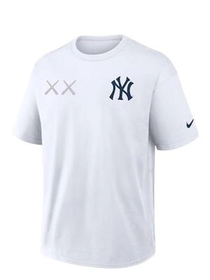KAWS Short Sleeve Nn Max 90 New York Yankees Tee Shirt - White