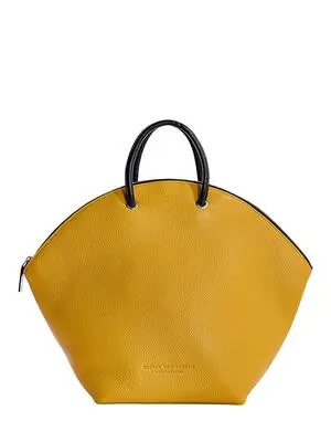 HESTER VAN EEGHEN Tivoli M Grained Calf Leather Shoulder Bag - Yellow