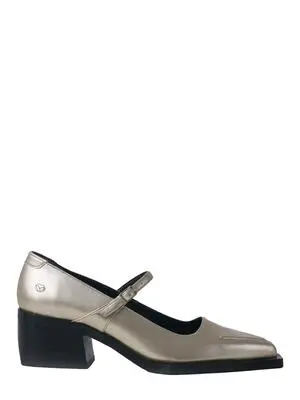 PREV Neutrals Julia Champagne Heeled Mary Janes - White