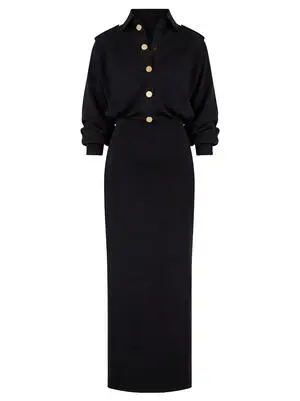 RAYAN The Polo Maxi Dress - Black