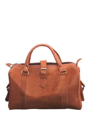 BERBER LEATHER Bowling Bag - Brown