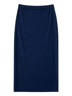 BEL CASHMERE Monica Knit Midi Skirt - Blue