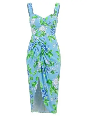 Yumi Kim Capri Floral Midi Dress - Blue