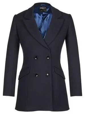 SERRAN LONDON Double-breasted Dress Jacket - Blue