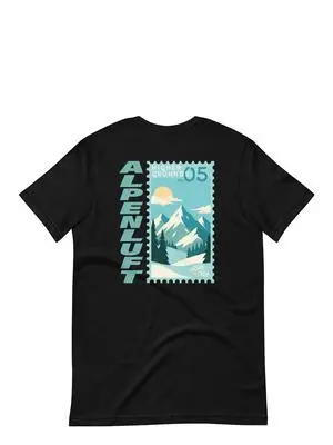 ANCHOR & CREW Higher Grounds Postmark Organic Cotton T-shirt - Black