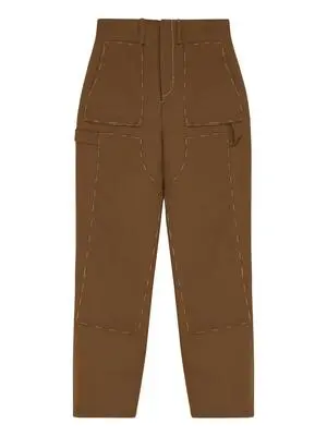 MAISON LOUIS Carpenter Couture Trousers - Brown
