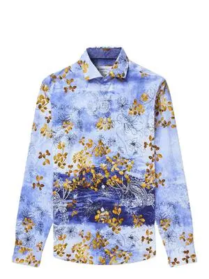 BLAKE MILL Japanese Flowers Shirt - Blue
