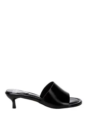 RAG & CO Patent Leather Kitten Heel Sandals