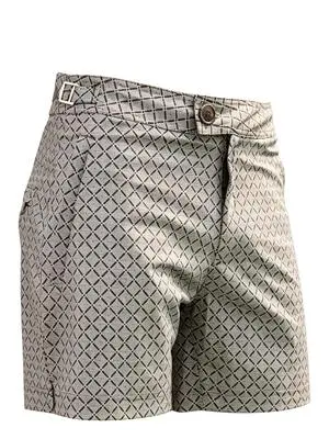 VAYLA Geometric Print Swim Shorts - Brown