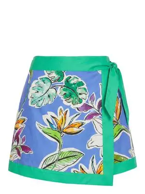 YUMI KIM Yumi Kim Tropical Print Wrap Skort With Hidden Shorts