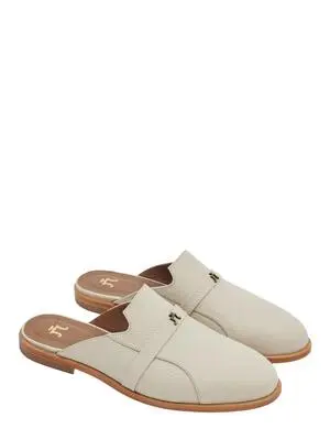 JANIK ATELIER Handcrafted Leather Mules - White