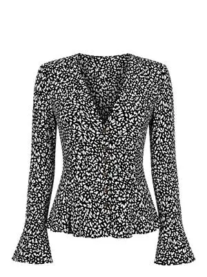 CHIARELLA Fari Printed Blouse - Black/white