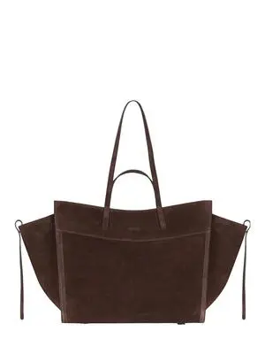 SAONARA BRAND Saonara Shopping Bag Chocolate Suede - Brown