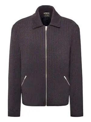 SERRAN LONDON Knitted Jacket - Blue/brown
