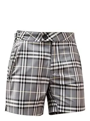 VAYLA Checkered Swim Shorts - Grey/white