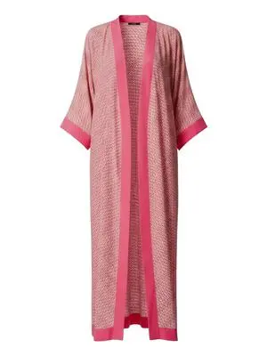 Jacques Zolty Long Silk Kimono - Pink