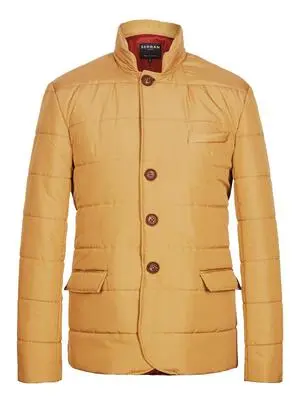 SERRAN LONDON Padded Mandarin Jacket - Orange