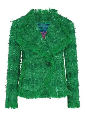 BEATRICE VON TRESCKOW Double-breasted Tweed Jacket - Green