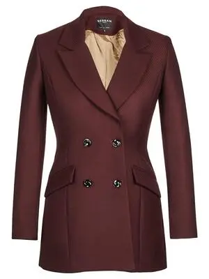 SERRAN LONDON Double-breasted Dress Jacket - Red
