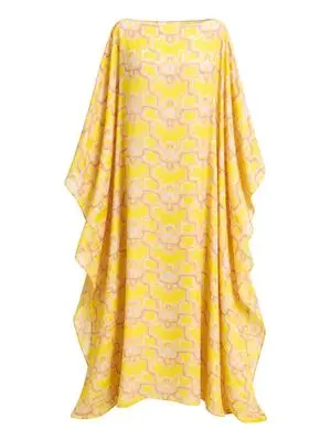 JULIA CLANCEY Julia Clancey Lydy Limon Silk Georgette Kaftan
