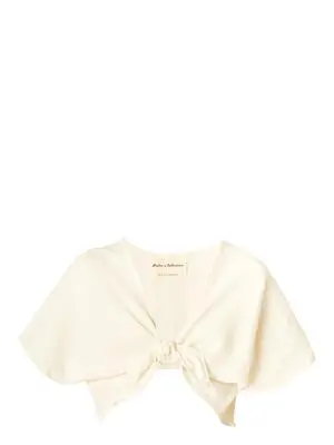 ITALIA A COLLECTION Italia A Collection Creamy Dreamy Front Tie Top & Summer Shrug