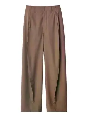 LEMAIRE Tropical Wool Blend Baggy Pants - Brown