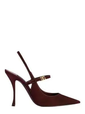 Dolce & Gabbana Suede Slingback Pumps - Red