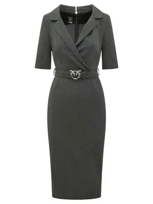 Pinko Love Birds Belted Dress - Grey