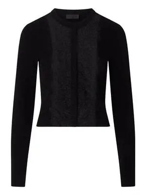 Liu Jo Cardigan With Lace Insert - Black