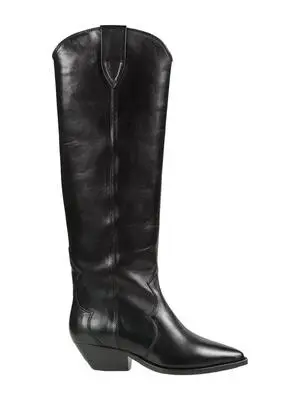 MARANT ETOILE Pointed Toe Cone Heel Boots - Black