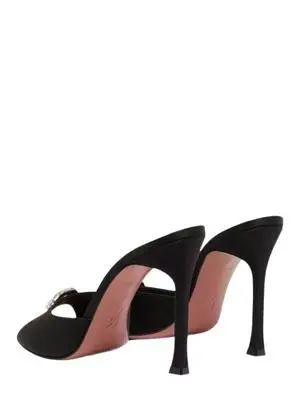 Amina Muaddi Amina Muaddi Camelia 105 Satin Mules Black