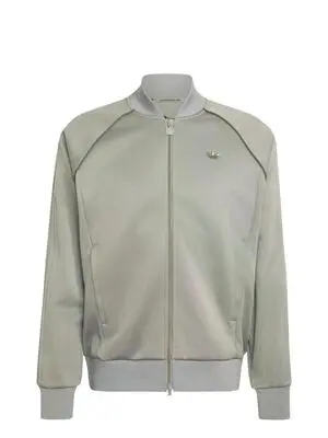 Adidas Embroidered Logo Zip-up Sweatshirt - Grey