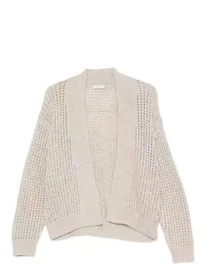 Peserico Open-knit Sequin Embellished Cardigan - Neutrals
