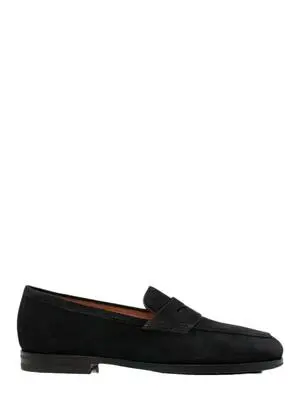 Santoni Carla Suede Loafers - Black