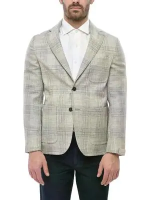 Corneliani Circle Check-pattern Blazer - Neutrals