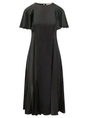 MICHAEL KORS Michael Michael Kors Cape Sleeve Satin Midi Dress