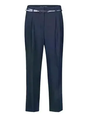BETTY BARCLAY Belted Pleated Trousers - Blue