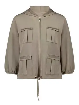 BETTY BARCLAY Sequin Embellished Drawstring Jacket - Neutrals
