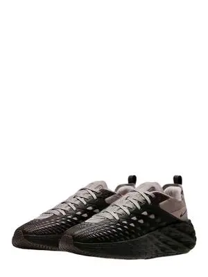 Nike Athletic Lace-up Sneakers With Cage Detail - Grey