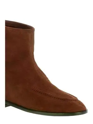 Hereu Juliol Rear-zip Suede Ankle Boots - Brown