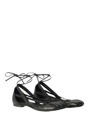 LEMAIRE Flat Ballerinas In Goat Leather - Black