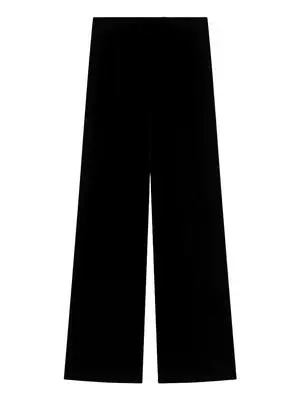 Valentino Garavani Textured Wide-leg Trousers - Black